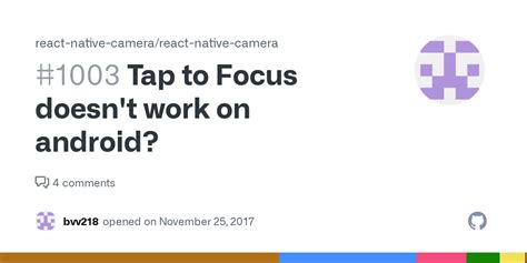 Tap To Focus Doesn T Work On Android Issue React Native Camera React Native Camera