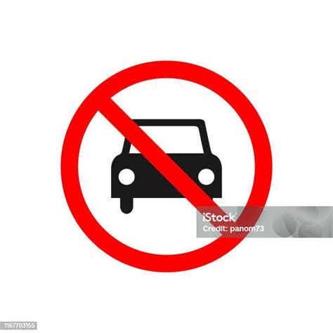 禁止汽車禁止向量圖示標誌不駕駛符號 沒有汽車進入隔離在白色背景向量圖形及更多交通圖片 交通 交通方式 保護 Istock