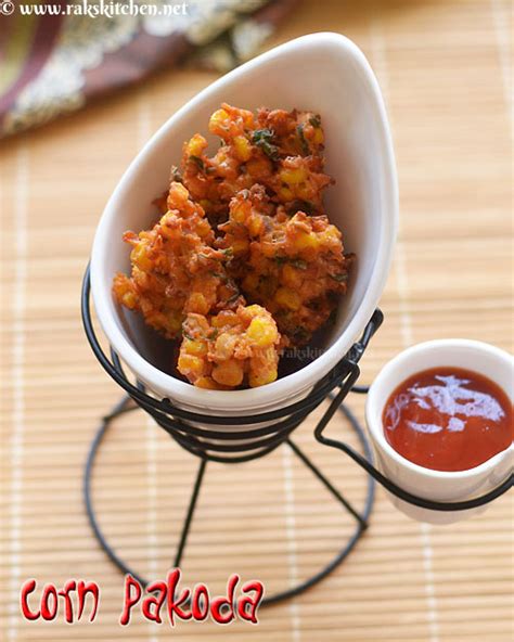 Corn Pakoda Recipe Sweet Corn Pakoda Raks Kitchen