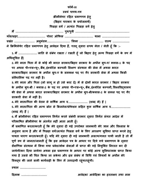 Form Xi Bihar Pdf