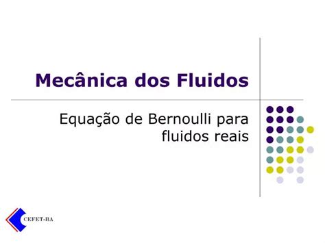 PPT Mecânica dos Fluidos PowerPoint Presentation free download ID