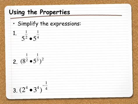 PPT Properties Of Rational Exponents PowerPoint Presentation Free