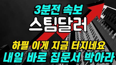 스팀달러 ★저녁긴급★스팀달러스팀달러코인전망스팀달러코인 Youtube