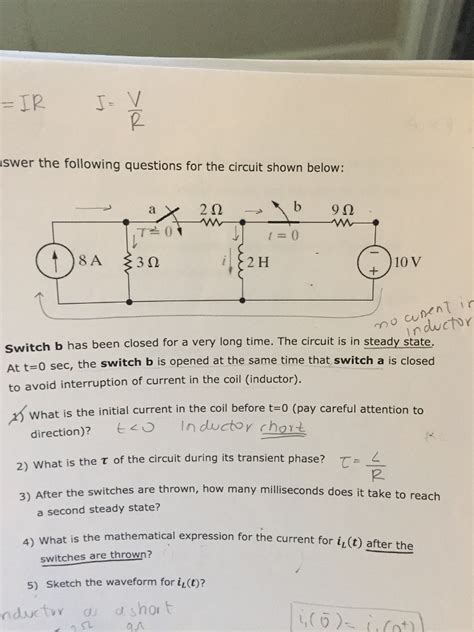 Solved Swer The Following Questions For The Circuit Shown Chegg