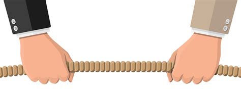 Tug Of War Two Businessmen Pulling Rope 35773253 PNG