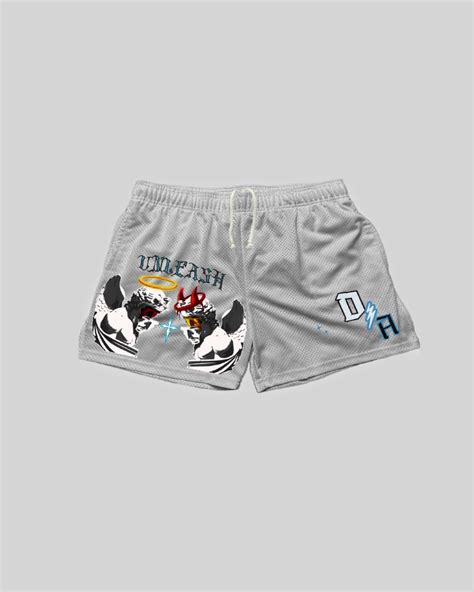 Unleash Unisex Mesh Shorts Grey Etsy