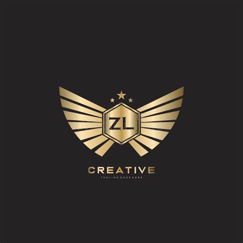Zl Letter Initial With Royal Luxury Logo Template Stock Vector