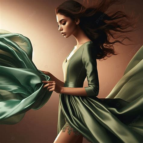 Women With Blowing Drees Background Flying Girl Fashion Dresses