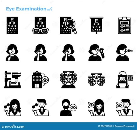 Eye Examination And Ophthalmic Icon Cartoon Vector CartoonDealer