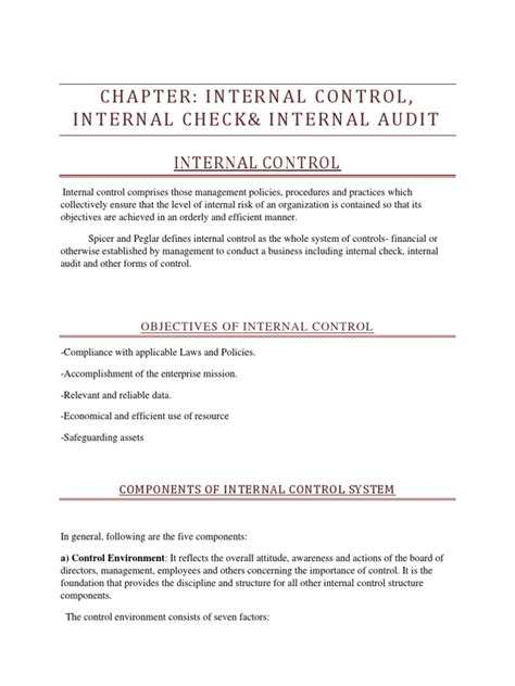 auditing internal control pdf internal control audit
