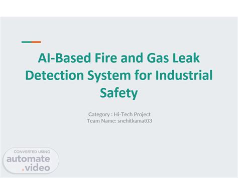 Ai Based Fire And Gas Leak Detection System For Industrial Safety Automatevideo