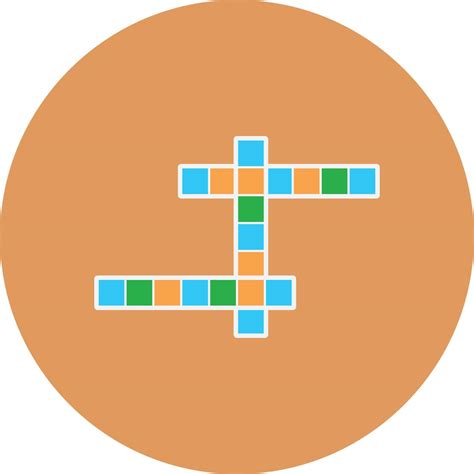 Crossword Flat Circle Multicolor 10002580 Vector Art At Vecteezy