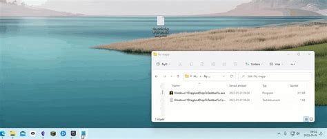 Dra och släpp filer till Aktivitetsfältet med Windows 11 Drag Drop to