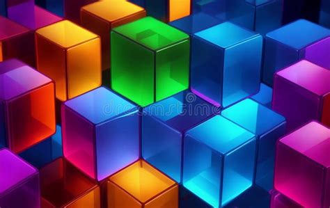 A Colorful Cube Blocks Generative Ai Illustration Stock Illustration Illustration Of Block