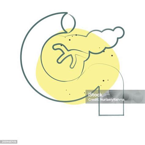 아이콘 췌장 인간 장기 기호와 관련이 있습니다 색상 별점 스타일 심플한 디자인 편집 가능 간단한 일러스트레이션 건강관리와 의술에