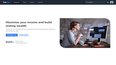 Tailnav Tailwind Css Navbar Section Html Template