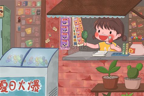 Summer sanfu sky illustration illustration image_picture free download ...