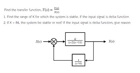 Solved Find The Transfer Function Tsxsys 1 Find The