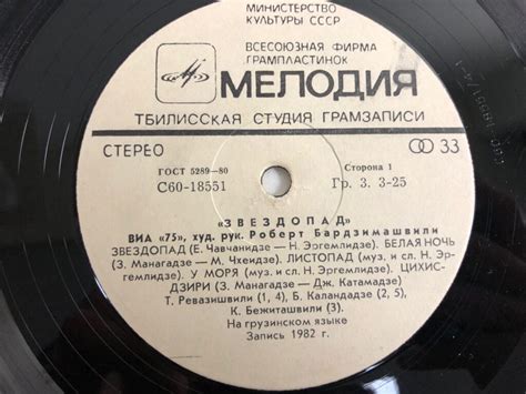 ჰამლეტ გონაშვილი იშვიათი ყდით Vinyl Ge მუსიკალური ვინილები