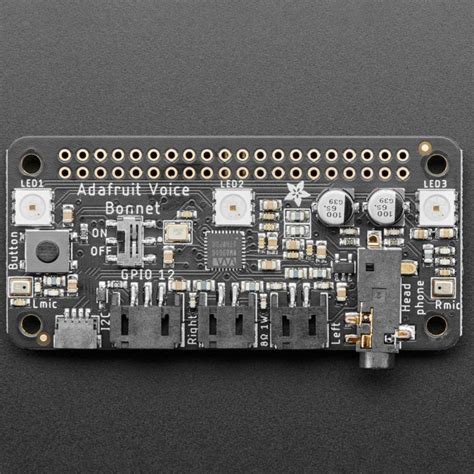 Adafruit Voice Bonnet For Raspberry Pi Two Speakers Two Mics