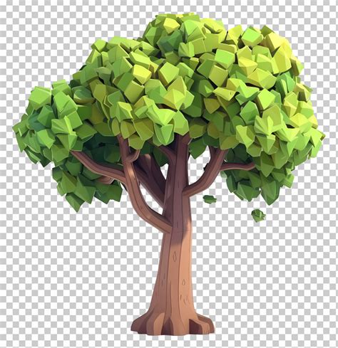 Animated Tree Lush Green Tree Illustration For Nature Themes Png
