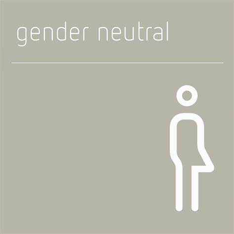 Gender Neutral Toilet Sign Matt Stone Grey Range Signbox