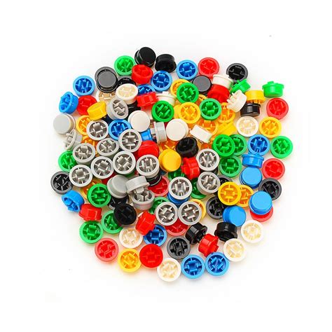 12x12x73 Mm Round Cap For Square Tactile Switch White 10 Pcs Zbotic