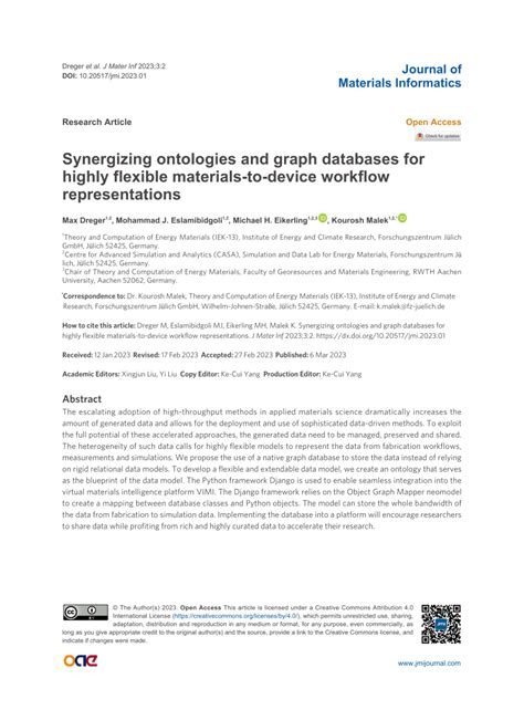 pdf synergizing ontologies and graph databases for highly flexible materials to device
