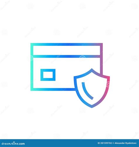 Cyber Security Line Colourful Icon Data Protection Concept