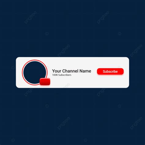 Youtube 구독 버튼 하단 세 번째 벡터 유튜브 구독 구독 버튼 유튜브 구독 하단 3분의 1 Png 일러스트 및 벡터