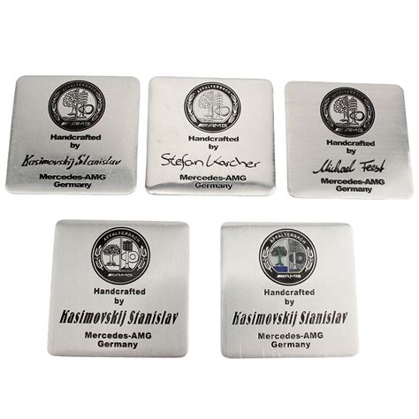 Ready Stock Mercedes Benz Engine Amg Designer Signature Nameplate Label