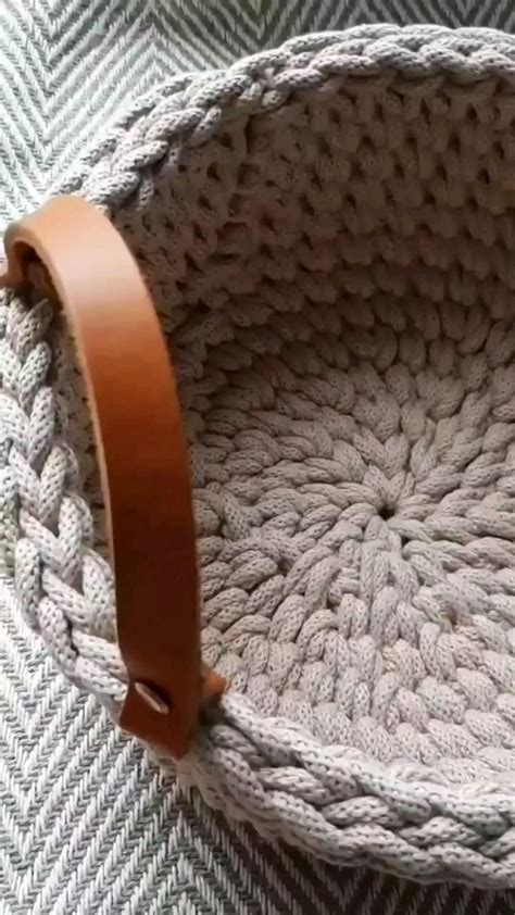 Handmade Crochet Basket In Beige Original Home Decoration Artofit