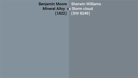 Benjamin Moore Mineral Alloy 1622 Vs Sherwin Williams Storm Cloud Sw