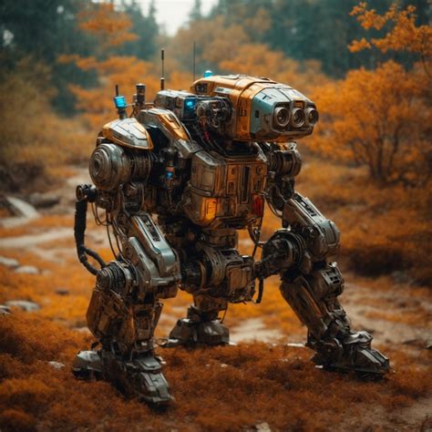 Premium Photo A Robot Exploring A Deserted Planet Trail Cam Footage