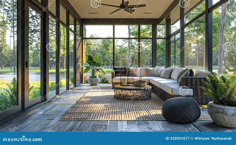Modern Sunroom With A View Royalty Free Stock Photography CartoonDealer