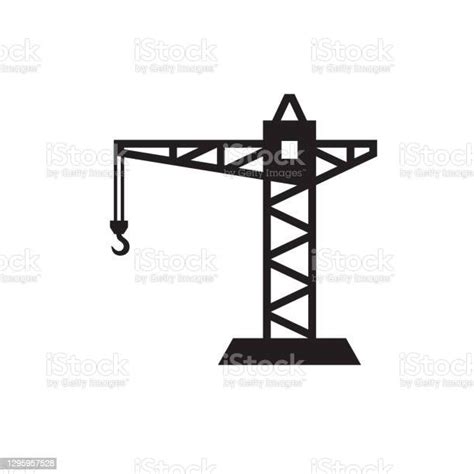 建築起重機 白色背景向量圖上的黑色圖示建築概念標誌舉重貨物概念符號圖形設計項目向量圖形及更多互聯網圖片 互聯網 人的手臂 人類四肢