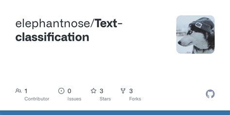 GitHub Elephantnose Text Classification