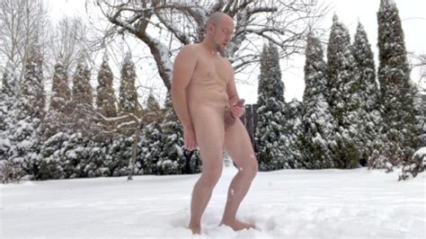 Snow Day Jerk Off Outdoors