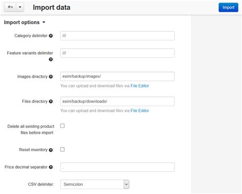 How To Import Products And Product Data — Cs Cart 43x Documentation