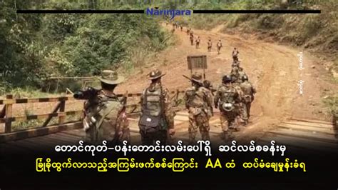 တောင်ကုတ် ပန်းတောင်းလမ်းပေါ်ရှိ ဆင်လမ်စခန်းမှ ခြုံခိုထွက်လာသည့် အကြမ