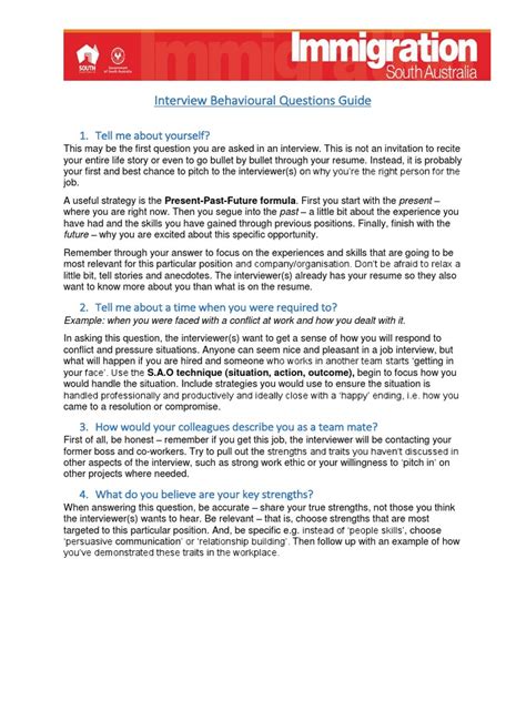 Iji Interview Behavioural Questions Guide Pdf Experience Job Interview