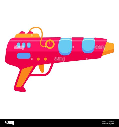 Vector Flat Illustration Isolated On White Background Phaser Weapon