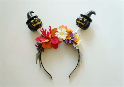할로윈 꽃 호박 머리띠 아이디어스