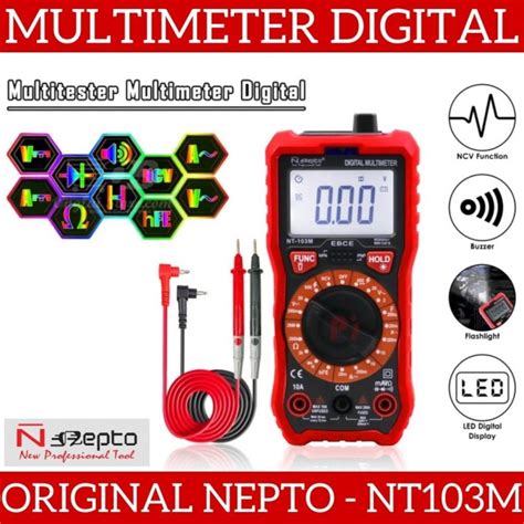 Jual Original Nepto Nt103m Multimeter Digital Ncv Multi Tester Volt