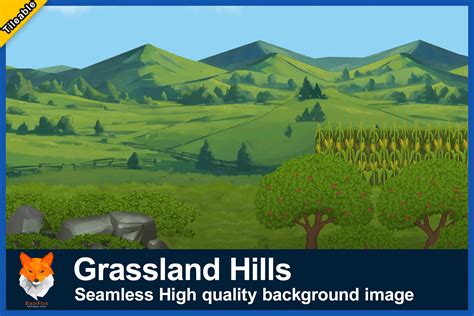 Grassland Hills Seamless Background 2d Environments Unity Asset Store