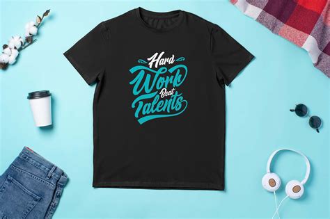 Hard Work Beat Talents Typography Graphic By Shsahmed94 · Creative Fabrica