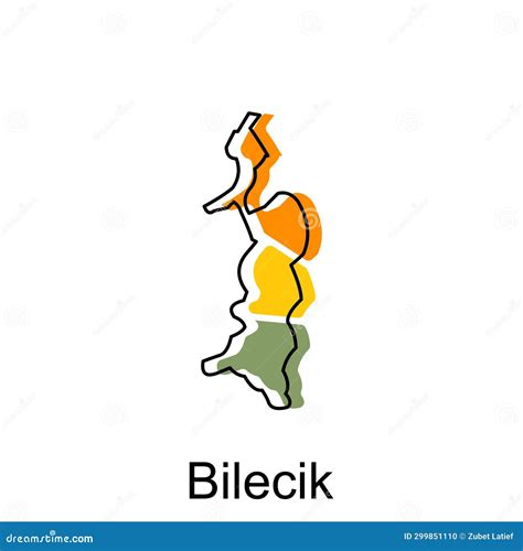 Bilecik World Map Vector Design Template Graphic Style Isolated On