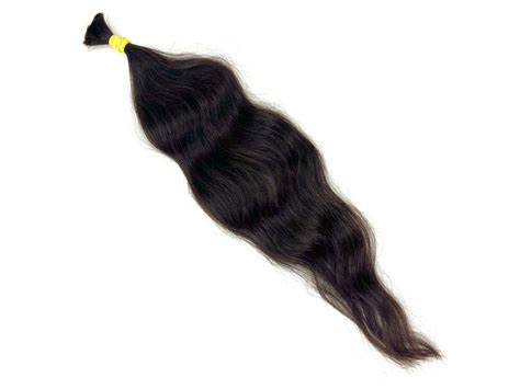 Human Hair Wavy Dark Brown 55 Cm 76 Gr Kanekalon