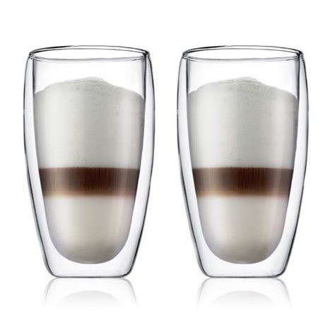 Bodum Pavina Double Walled Glass 15oz Set Of 2 Coffee Machine