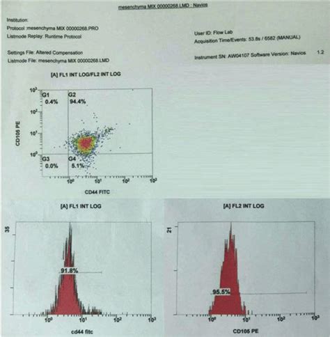 Histogram Of Flow Cytometry Analysis Showing Stem Cell Expression Of